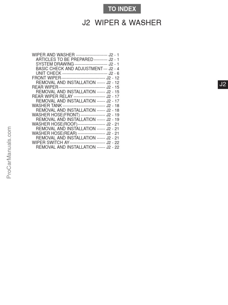 Daihatsu Sirion Model m300 Series Service Manual No9890 Wiper Washer ...