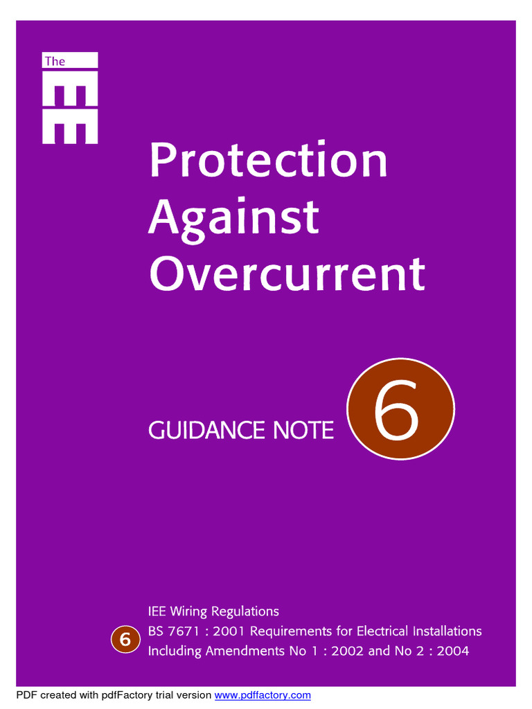 GN6 Protection Against Overcurrent | PDF