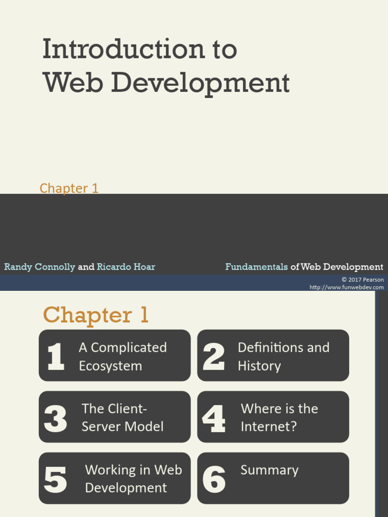 Chapter01 IntroductionToWebDevelopment | PDF | Client–Server Model | World Wide Web