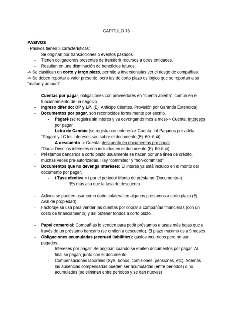 Guía Primer Parcial Conta Intermedia | PDF | Dinero | Economias