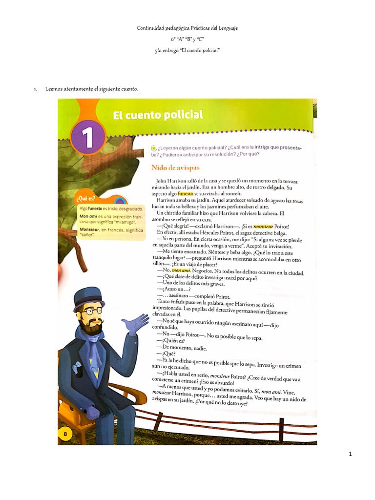 Actividades El Cuento Policial | PDF | La novela policíaca | Crimen ficcion