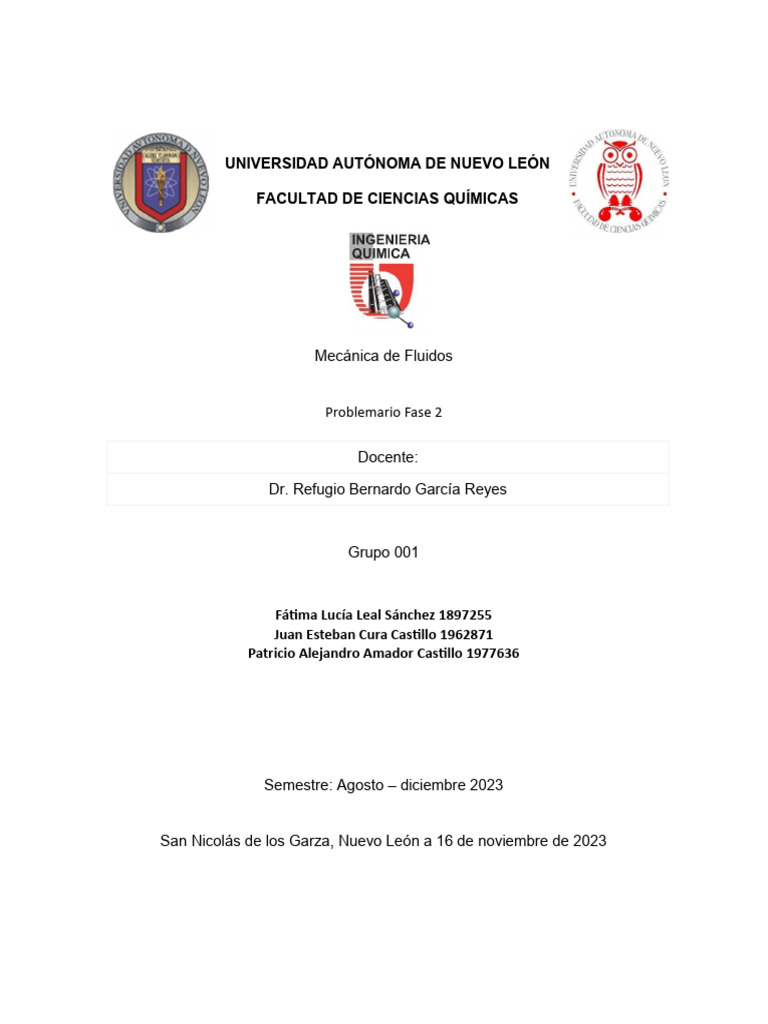 Problemario 2 Mecflu | PDF | Gravedad | Fuerza