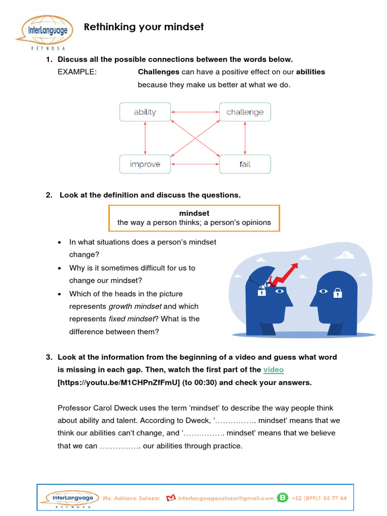 Brains-Rethinking-your-mindset SV | PDF | Mindset | Psychology