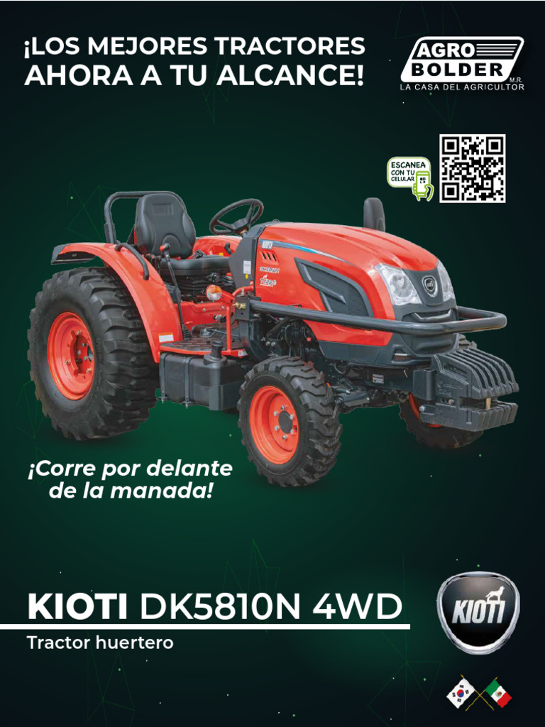 Kioti DK5810N | PDF | Inyección de combustible | Tractor