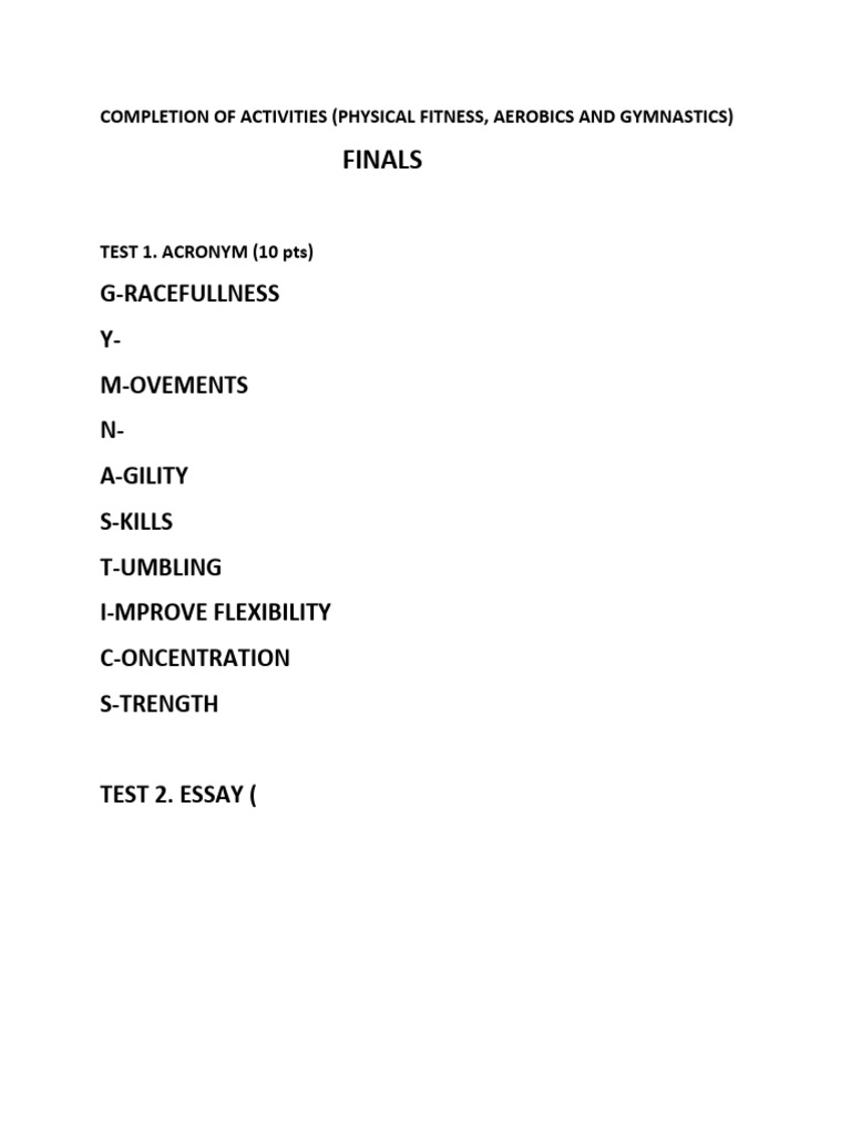 Completion of Activities | PDF