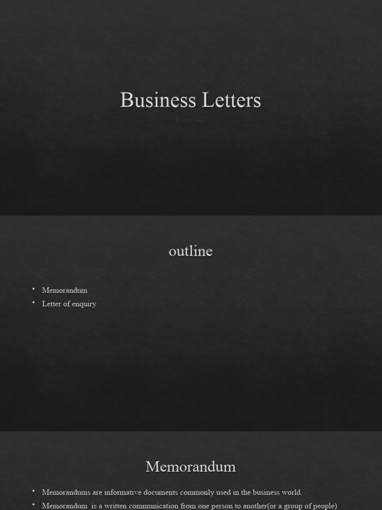 Business Letter Writing.. | PDF | Memorandum | Sales