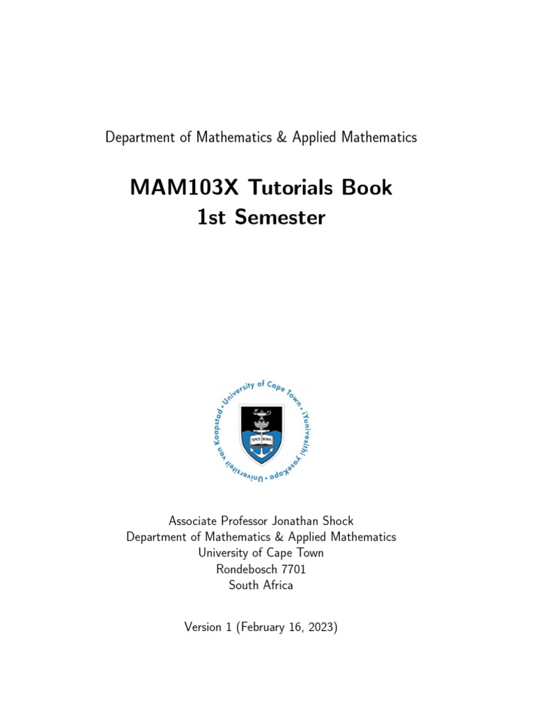 MAM1000W Tutorials-3 | PDF | Function (Mathematics) | Asymptote