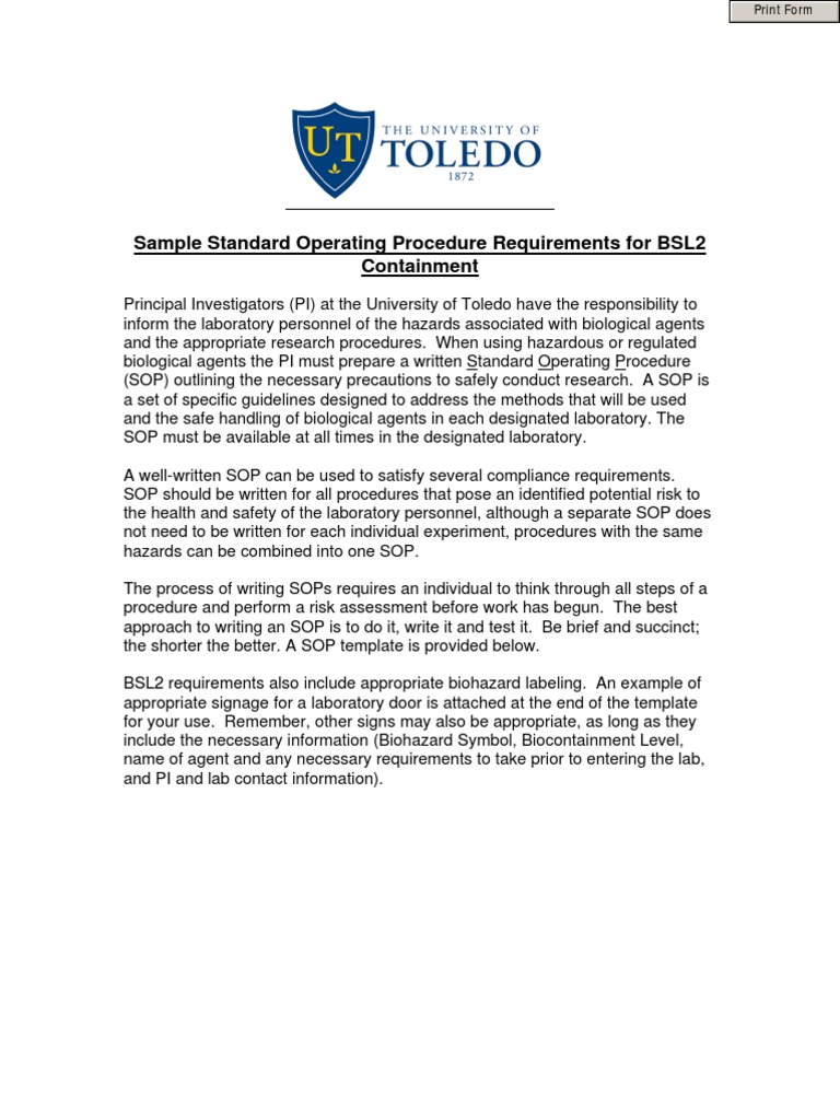 Contoh Sop | PDF | Prevention | Laboratories