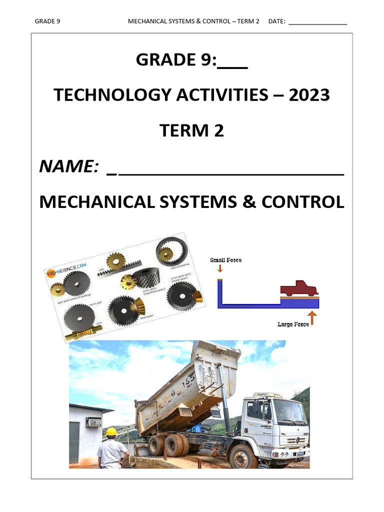 Term 2 Tech | PDF | Gear | Machines
