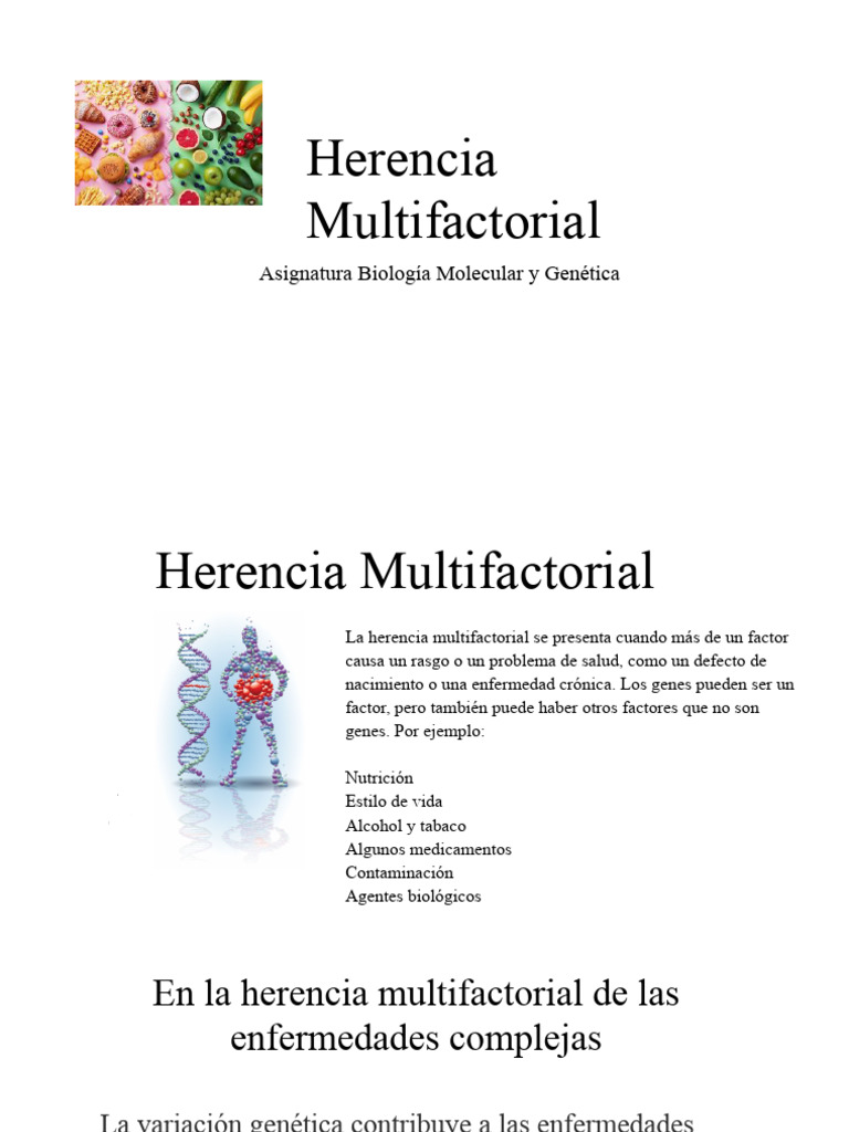 Herencia Multifactorial en Enfermedades | PDF | Lipoproteínas de baja ...