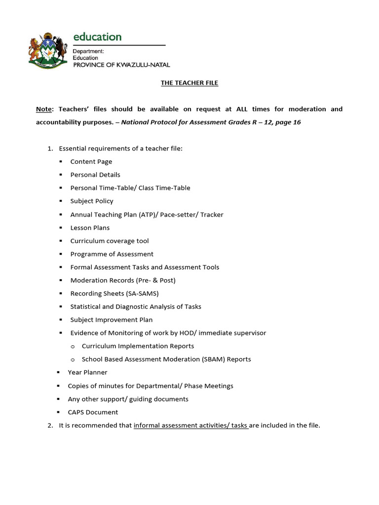 The Teacher File | PDF