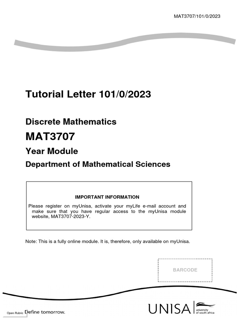 Discrete Math Online Module Guide | PDF | Graph Theory | Recurrence ...
