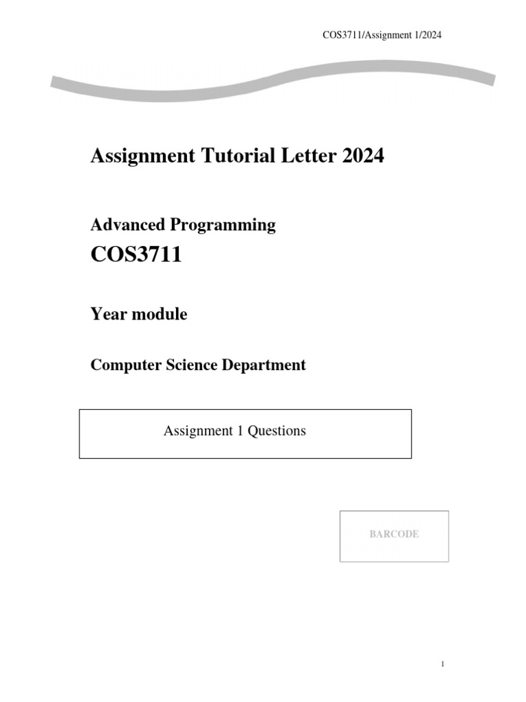 COS3711 2024 Assignment 1 | PDF | Graphical User Interfaces | Class (Computer Programming)