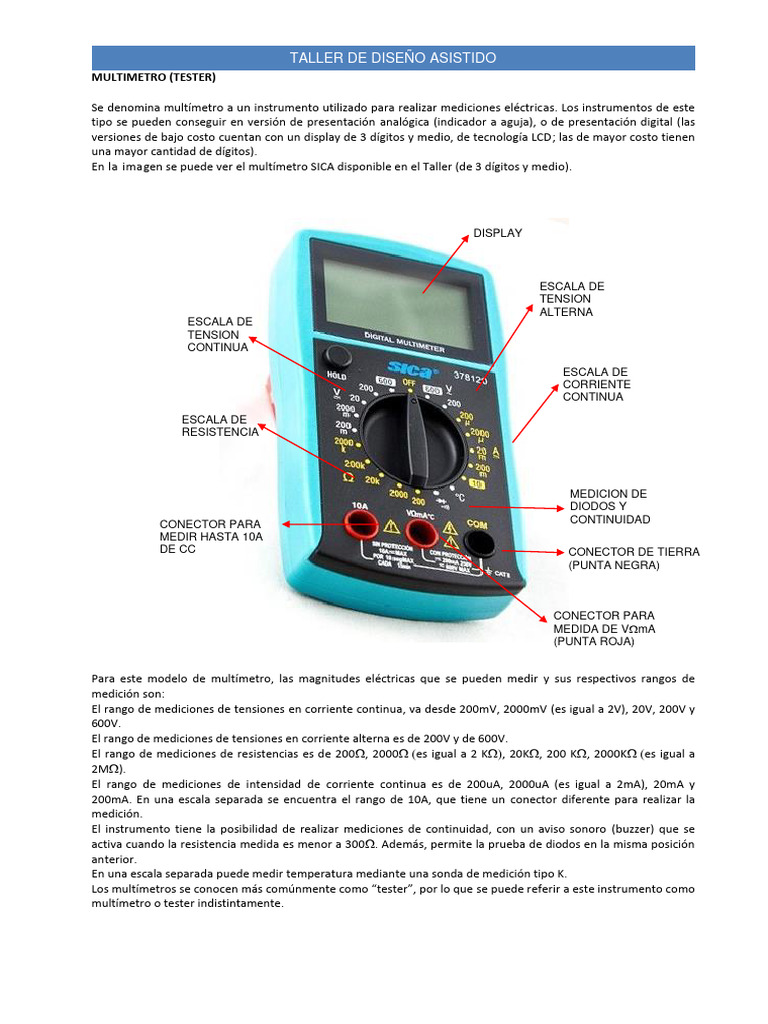 6.el Multimetro y Su Uso en Mediciones | PDF | Inductor | Transformador