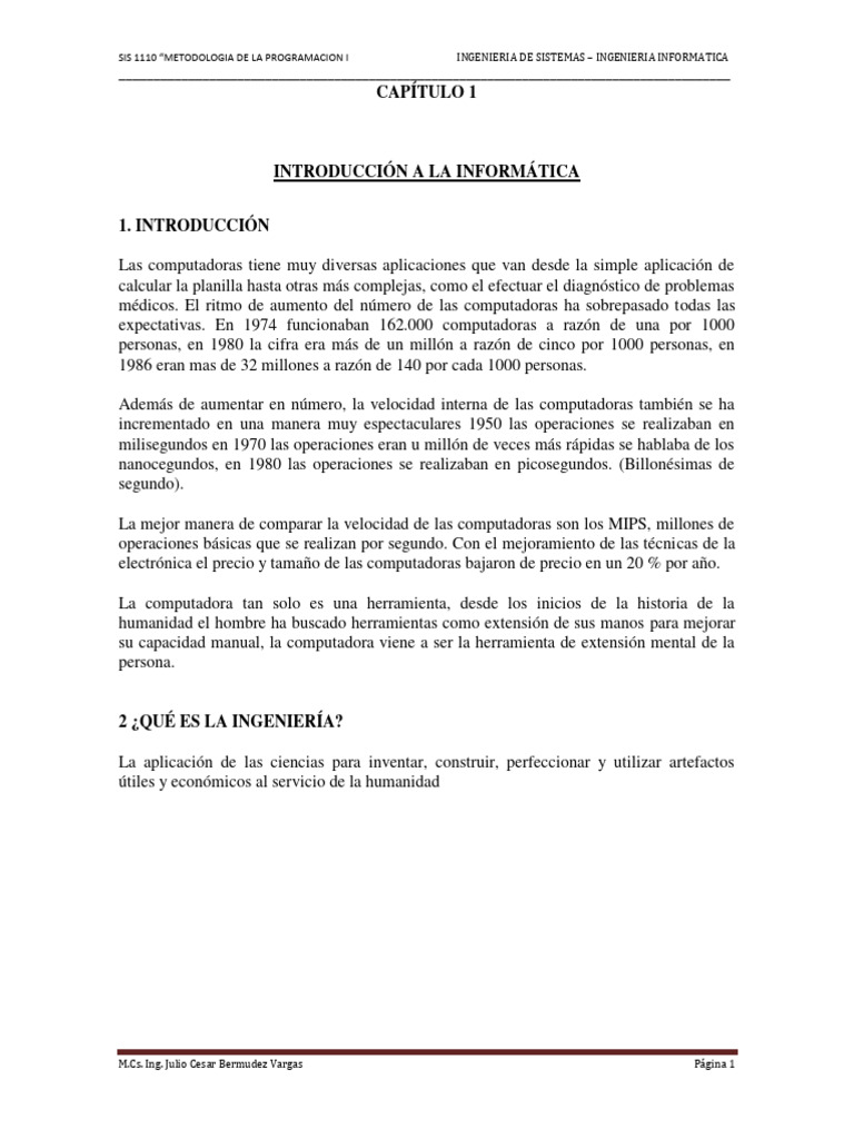 CAP 1. INTRODUCCION | PDF | Software | Almacenamiento de datos de la computadora