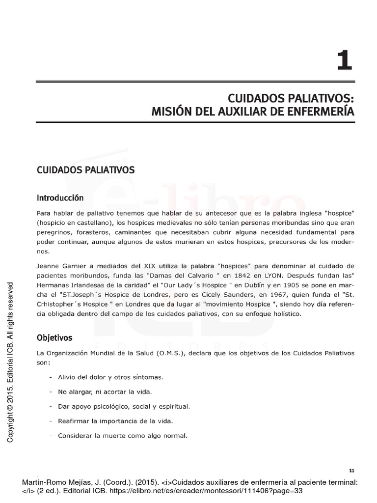 Cuidados Auxiliares Al Paciente Terminal | PDF | Enfermería | Proyectos