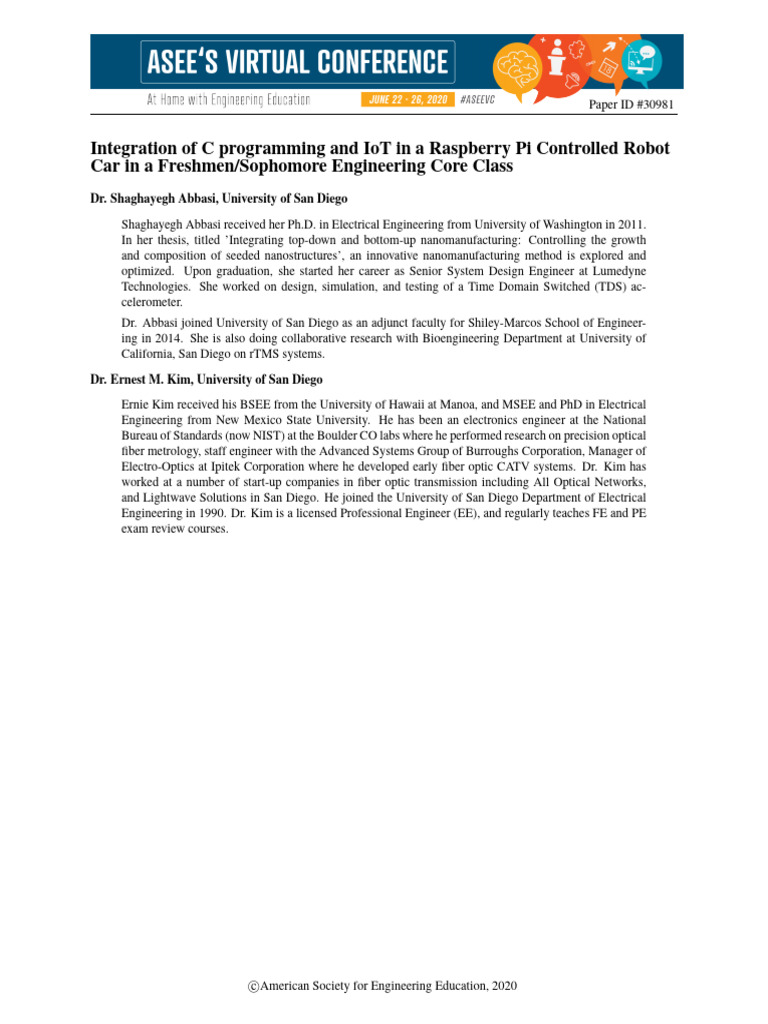 Integration of C Programming and Iot in A Raspberry Pi Controlled Robot ...