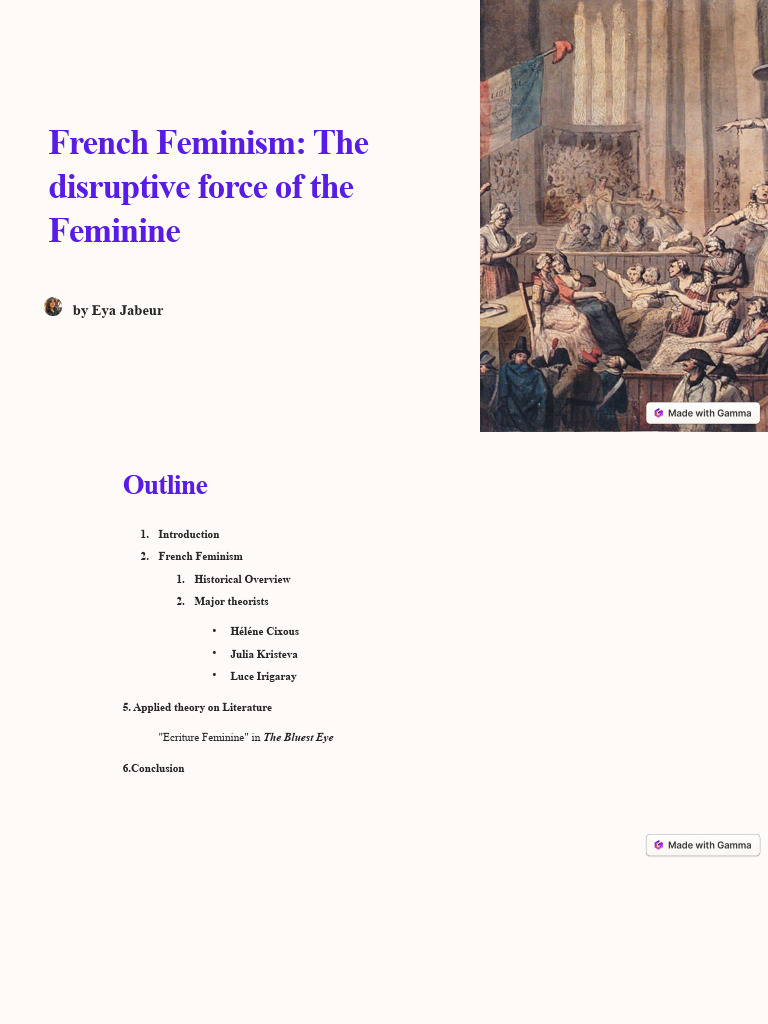 French Feminism: Key Theorists & Concepts | PDF | Feminism | Gender Studies