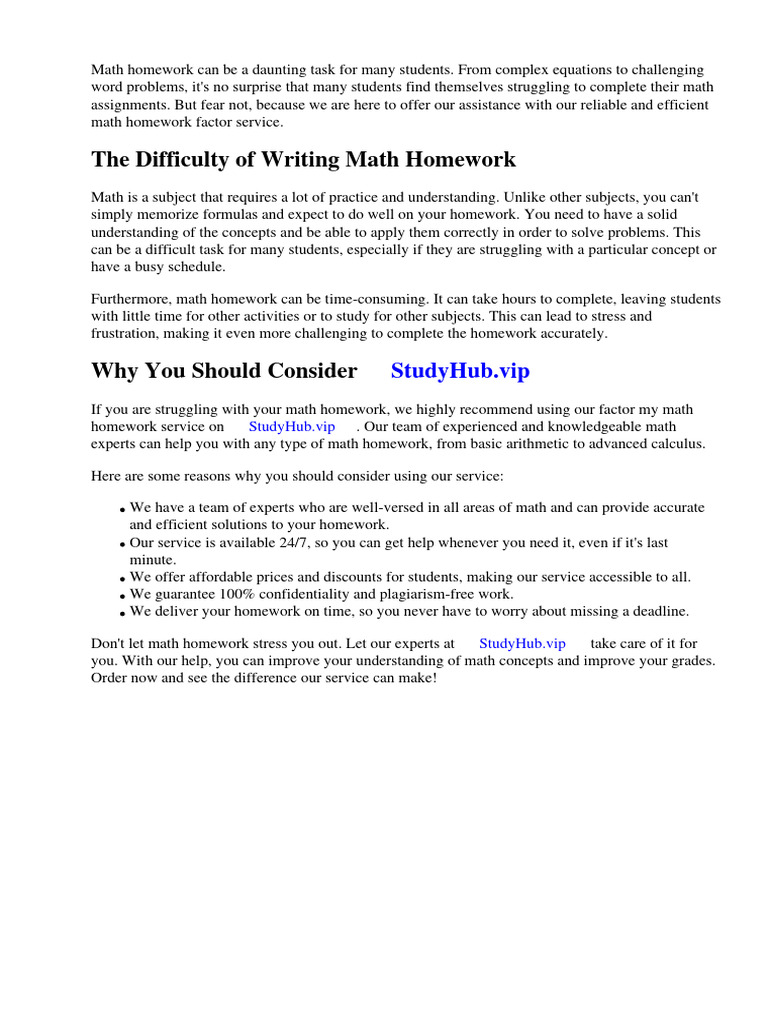 Factor My Math Homework | PDF | Factorization | Algebra