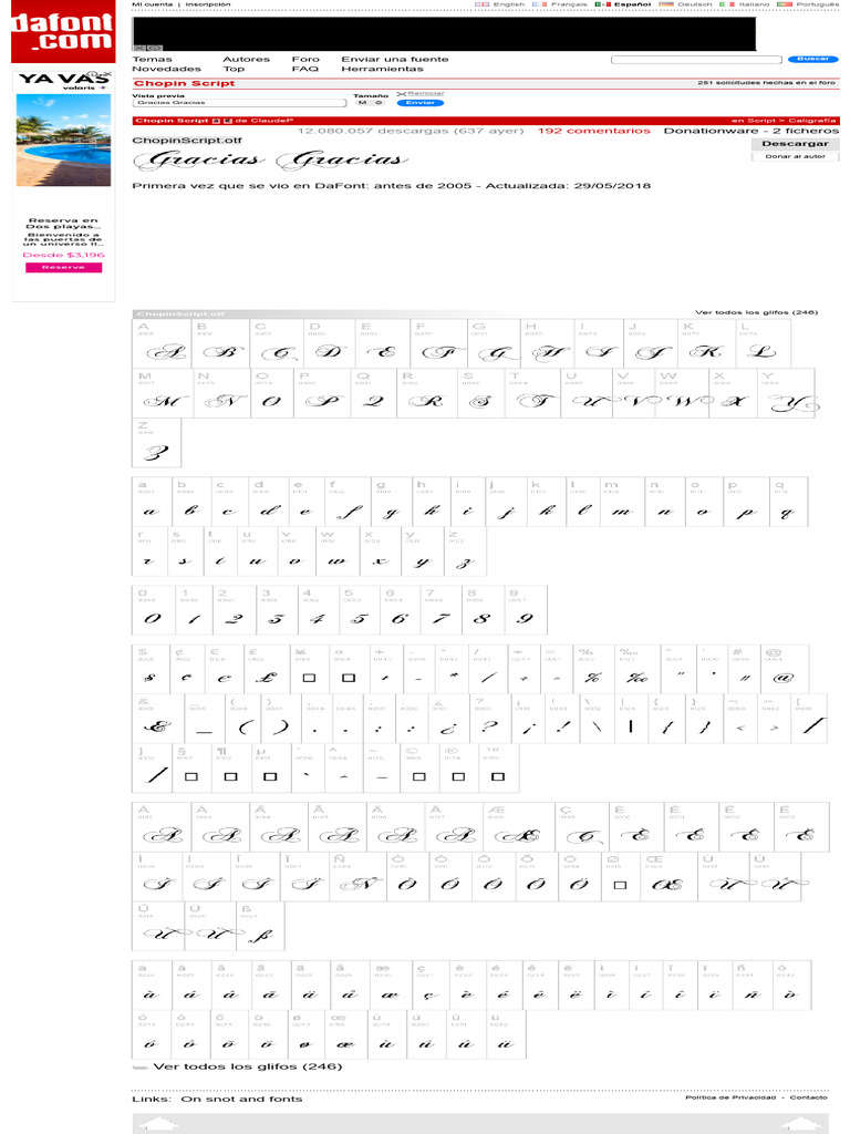 Fuente "Chopin Script" en DaFont | PDF