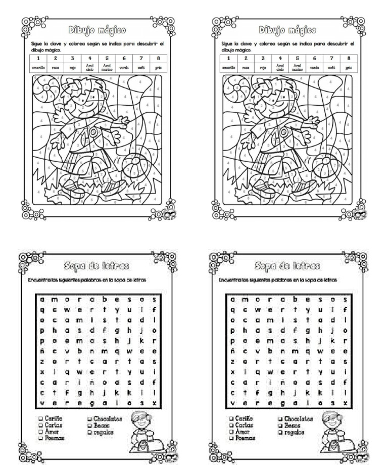San Valentin Hojas de Trabajo Primaria | PDF