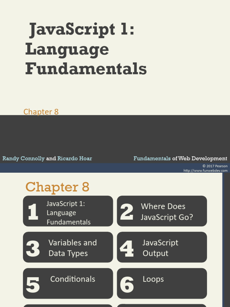 Chapter08 JavaScript1LanguageFundamentals | PDF | Java Script | World Wide Web