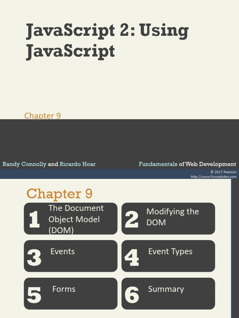 Chapter09 JavaScript2UsingJavaScript | PDF | Document Object Model | Web Development