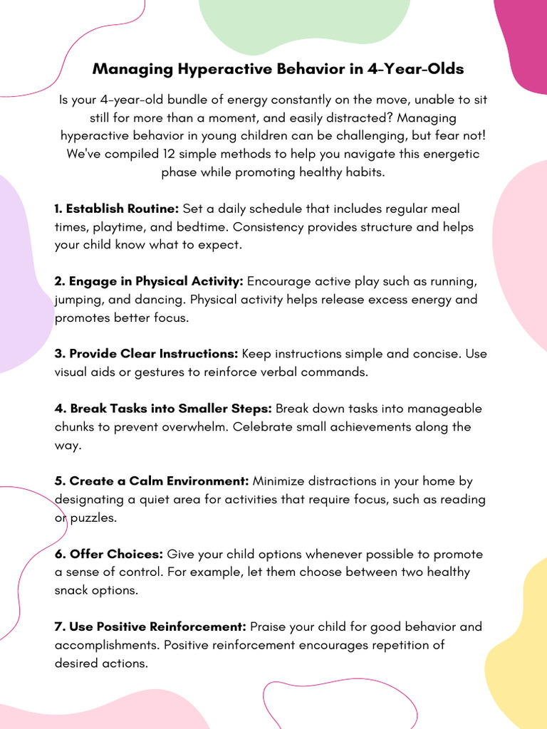 Tips To Manage Children With Adhd | PDF | Reinforcement | Habits