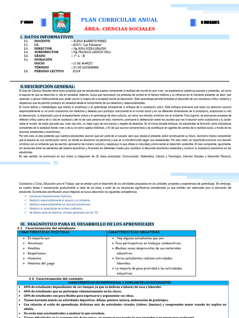 Programación Anual - 3° CCSS | PDF | Desarrollo sostenible | Sustentabilidad