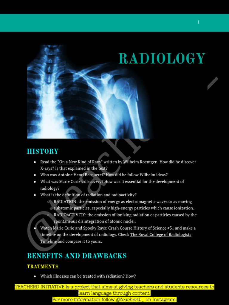 Radiology TECHNICAL ENGLISH MEDICINE | PDF | Magnetic Resonance Imaging | Electromagnetic Radiation