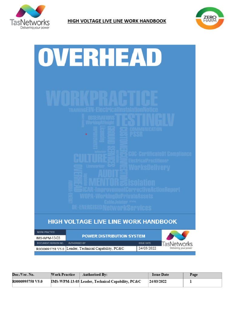 Live Line Distribution Handbook | PDF | High Voltage | Audit