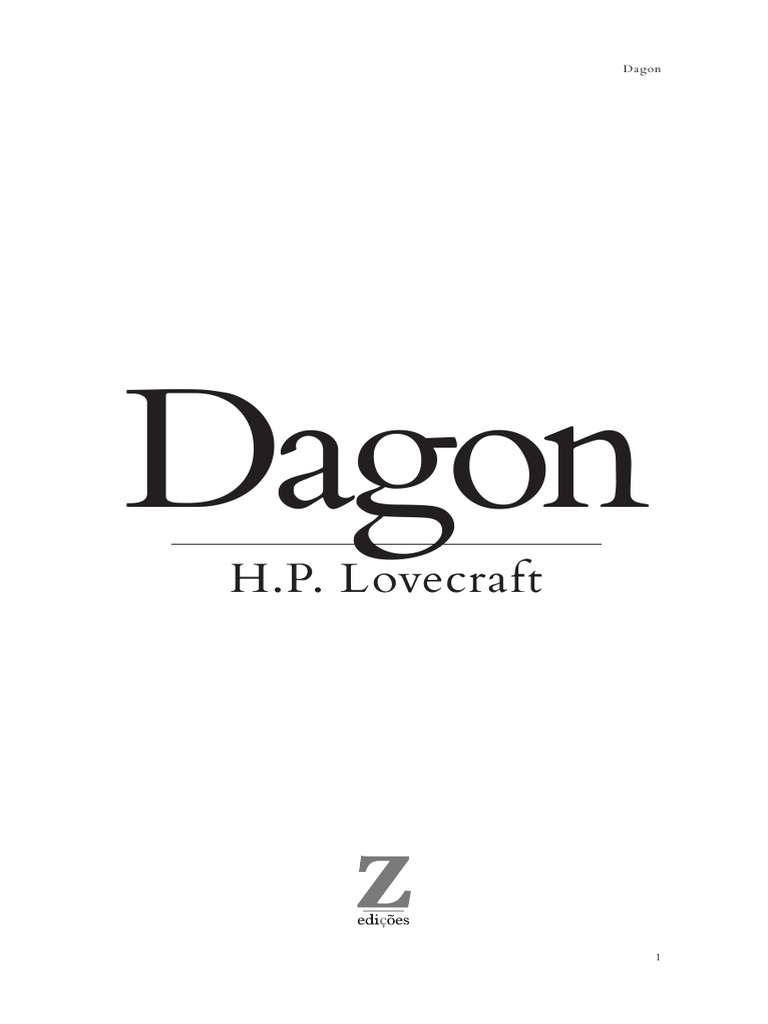 H.P. Lovecraft - (1919) Dagon (Interior) | PDF | H. P. Lovecraft