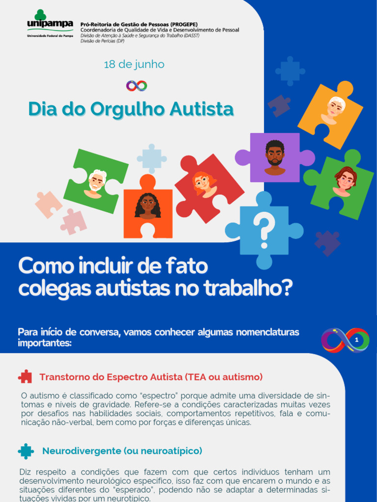 Cartilha Como Incluir de Fato Colegas Autistas No Trabalho | PDF ... Cartilha Como Incluir de Fato Colegas Autistas No Trabalho | PDF ...