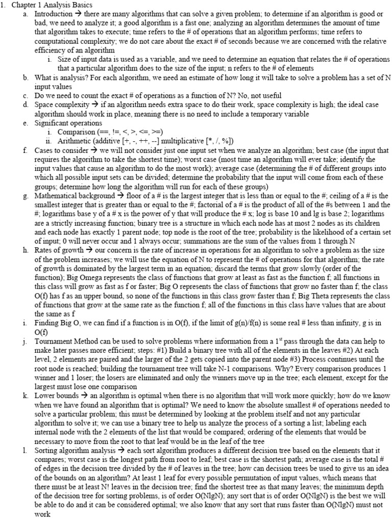 Algorithm Analysis and Complexity Basics | PDF | Algorithms And Data ...