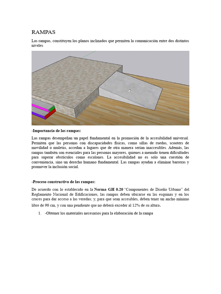 Rampas y Falso Piso | PDF | Hormigón | Accesibilidad