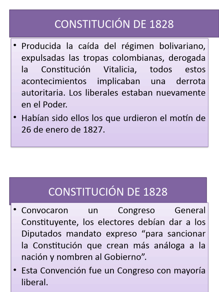 Constitución de 1828 | PDF | Legislador | República