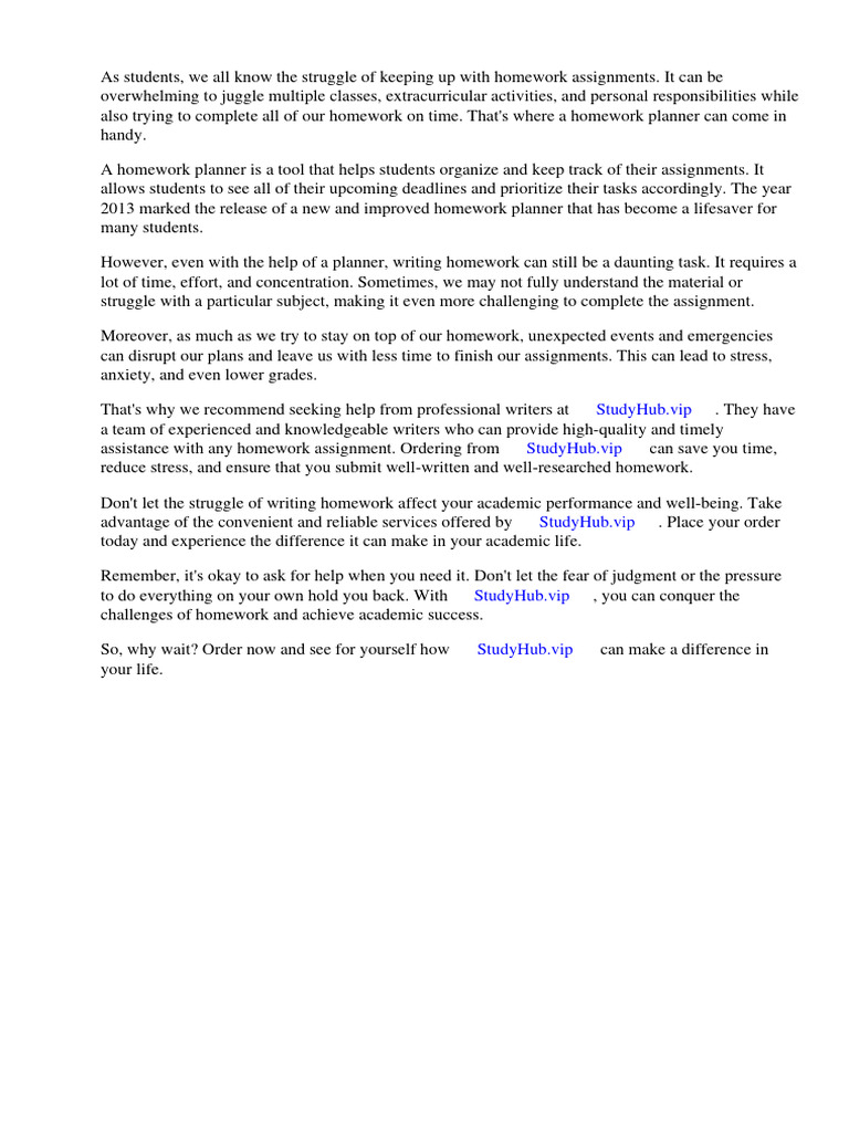 Homework Planner 2013 | PDF | Homework | Software