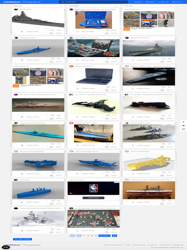 Battleship-Things - Search - Thingiverse | PDF | Battleship | Watercraft