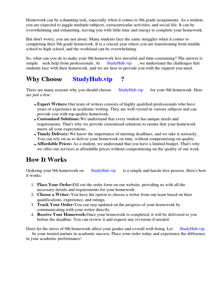 9th Homework | PDF | Worksheet | Homework