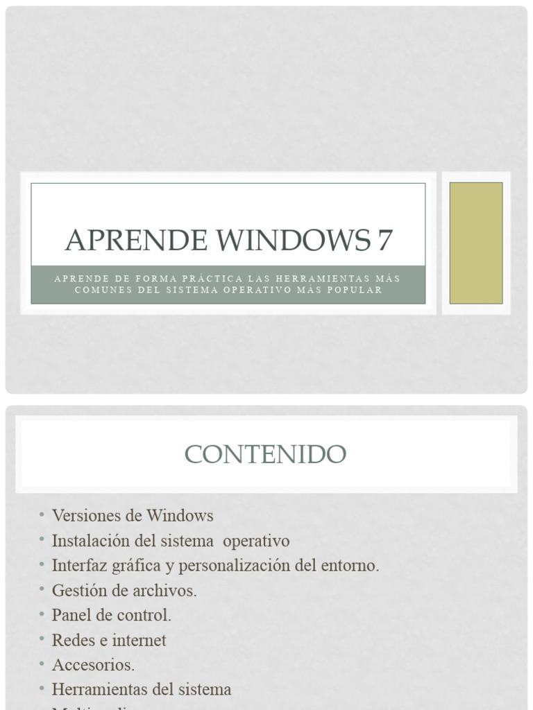 Aprende Windows 7 | PDF