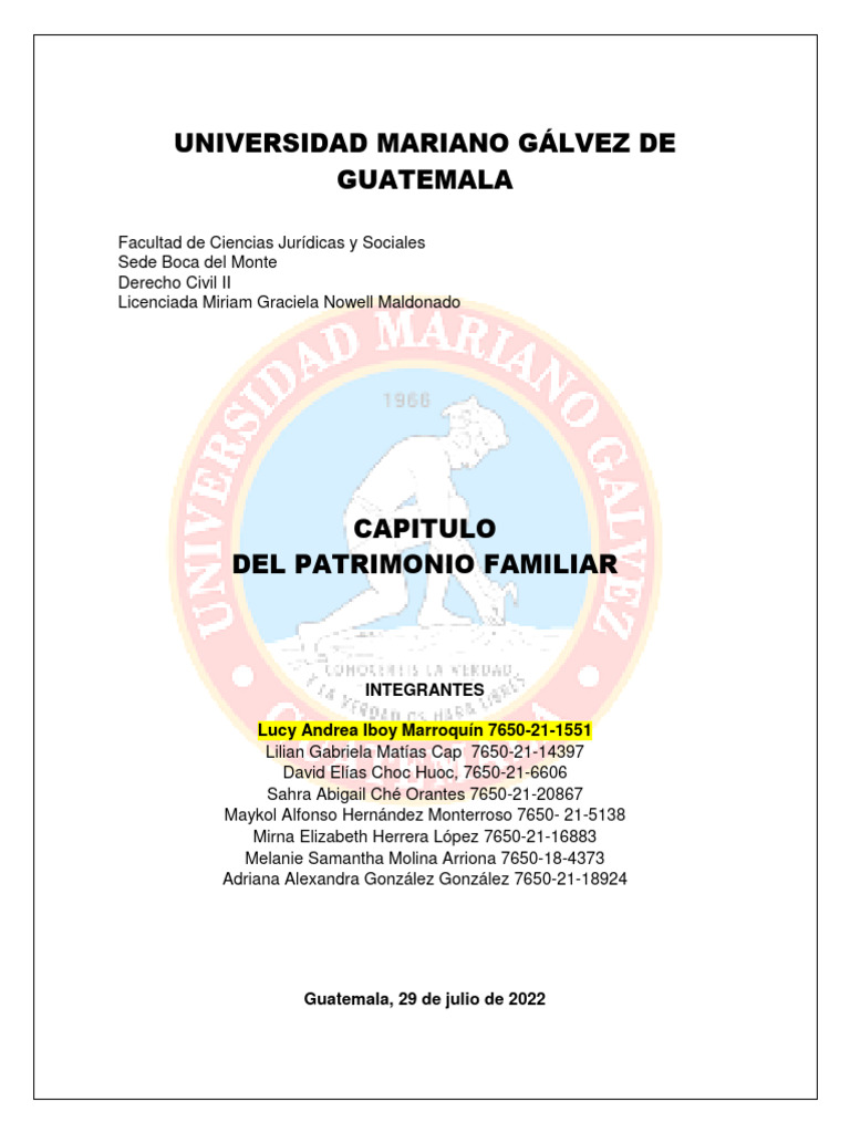 Capitulo-Del Patrimonio Familiar | PDF | Bienes (Ley) | Pagos