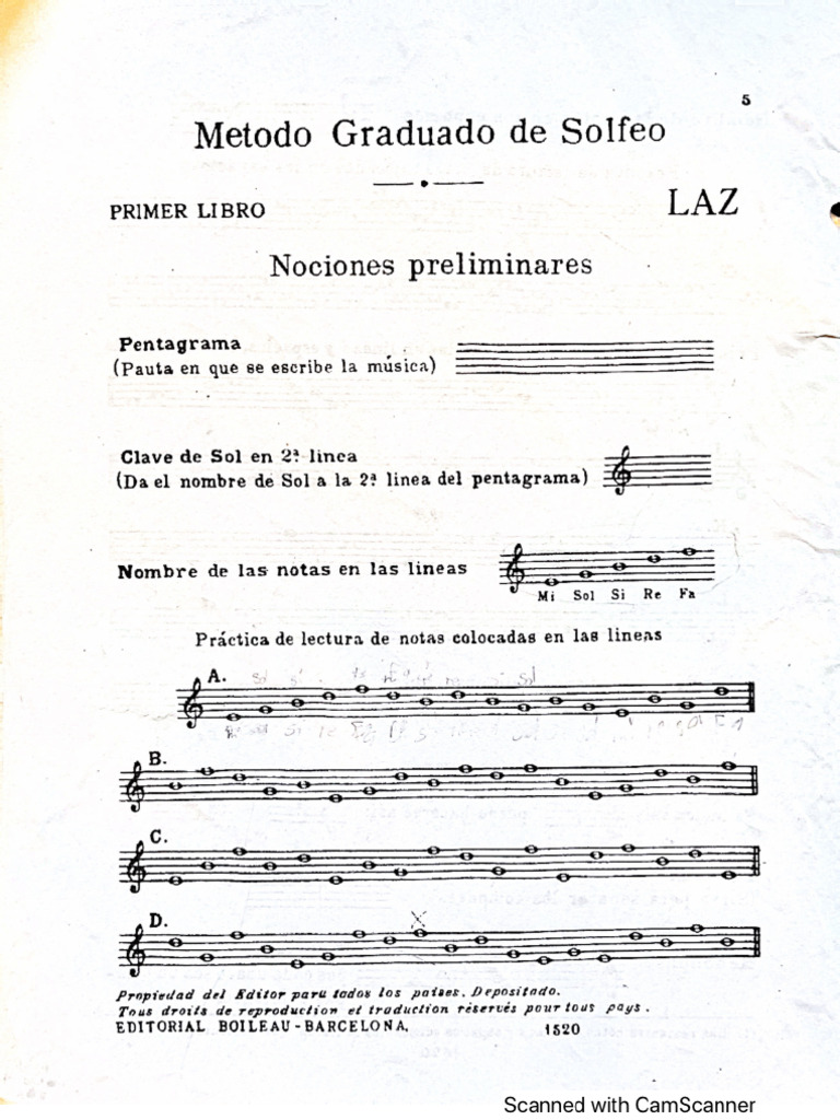 Ejercicio de Solfeo | PDF