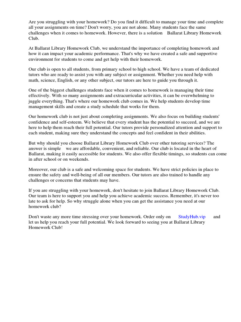 Ballarat Library Homework Club | PDF | Libraries | Http Cookie