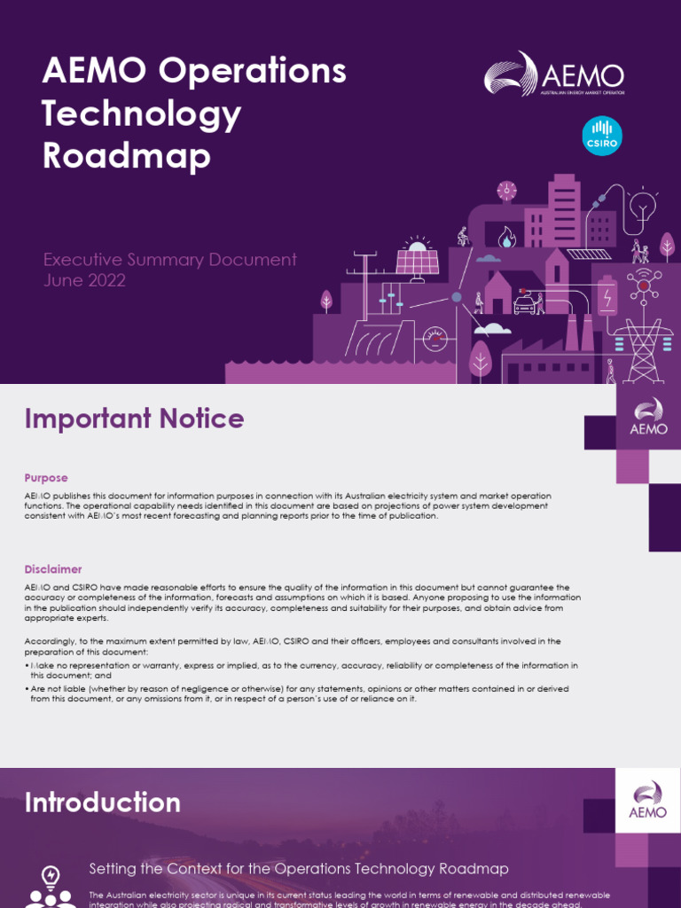 AEMO Operations Tech Roadmap 2022 | PDF | Simulation | System