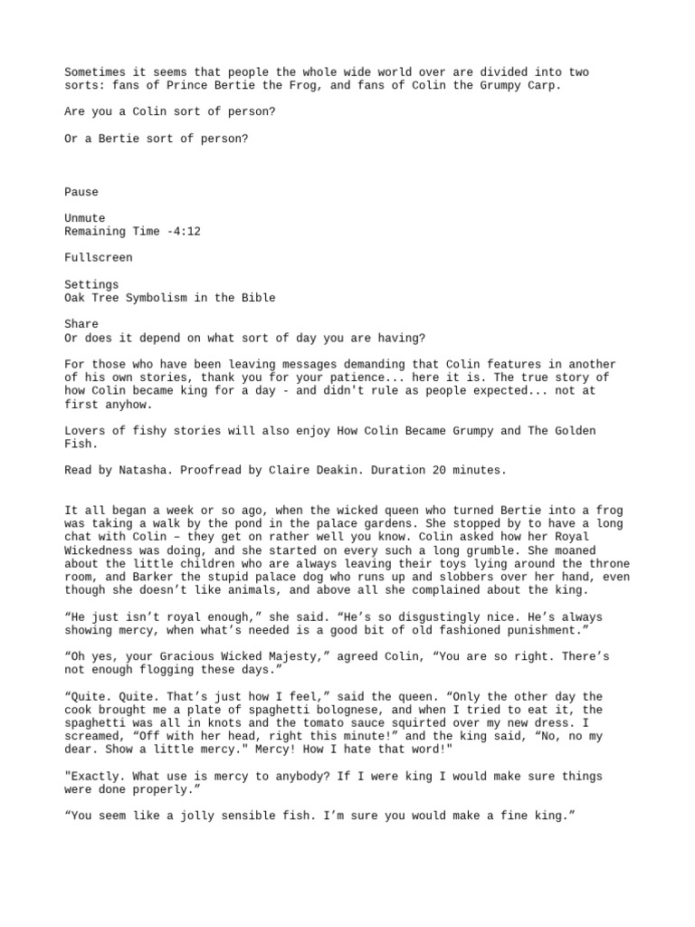 The Grumpy King | PDF