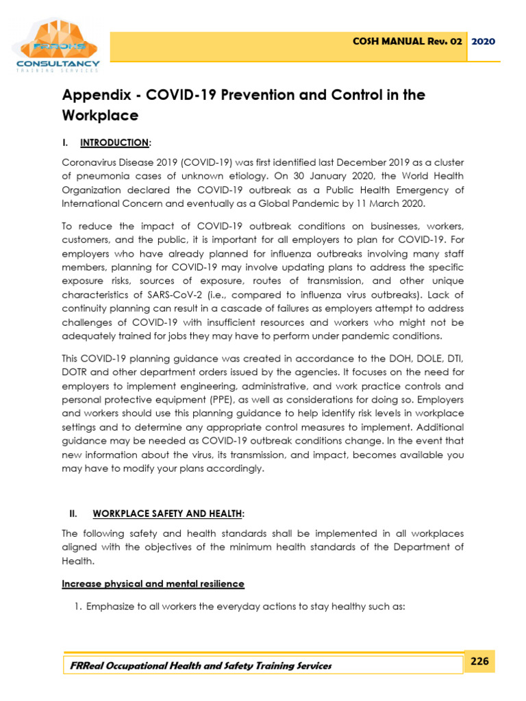 7.revised Appendix COVID-19 Rev1 | Download Free PDF | Personal ...