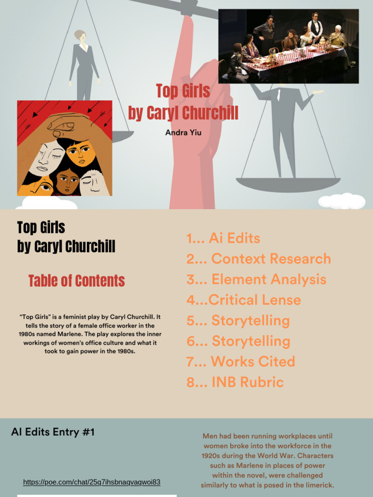 Top Girls by Caryl Churchill: Andra Yiu | PDF | Gender Studies | Feminism