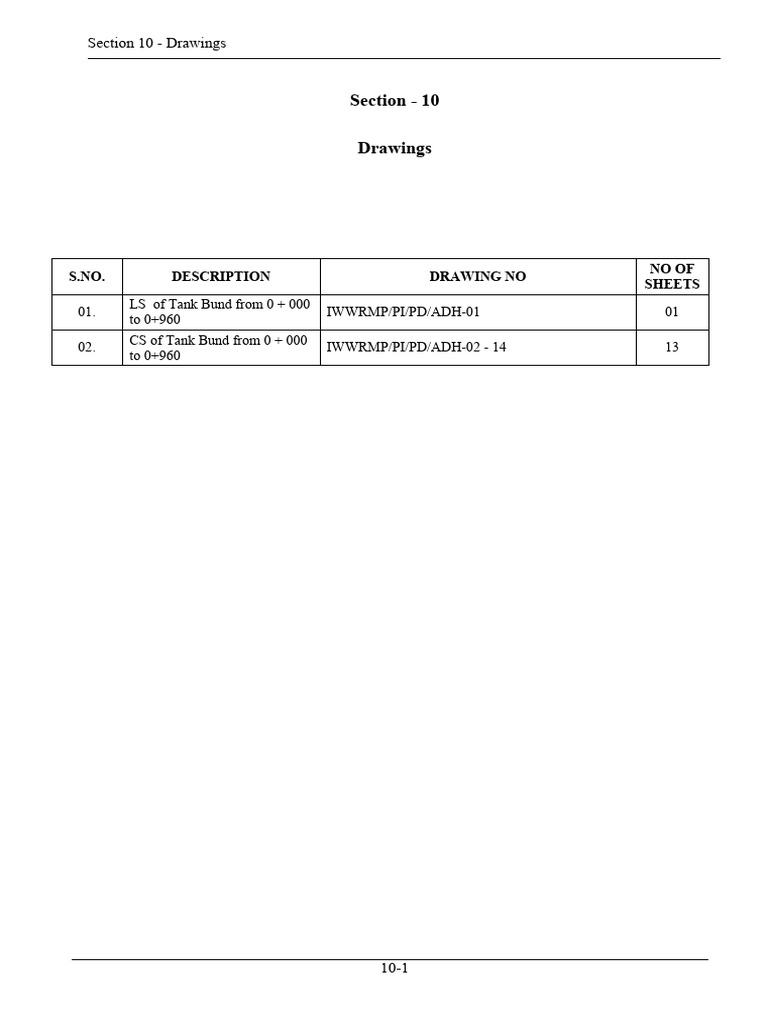 Engineering Drawings for Tank Bund | PDF