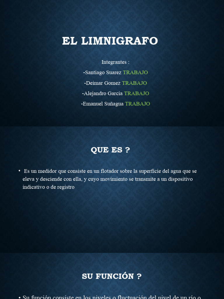 Funcionamiento del Limnígrafo | PDF
