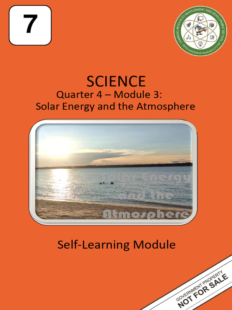 SCI7 Q4 SLK3W3 Solar Energy and The Atmosphere | PDF | Atmosphere Of Earth | Greenhouse Effect